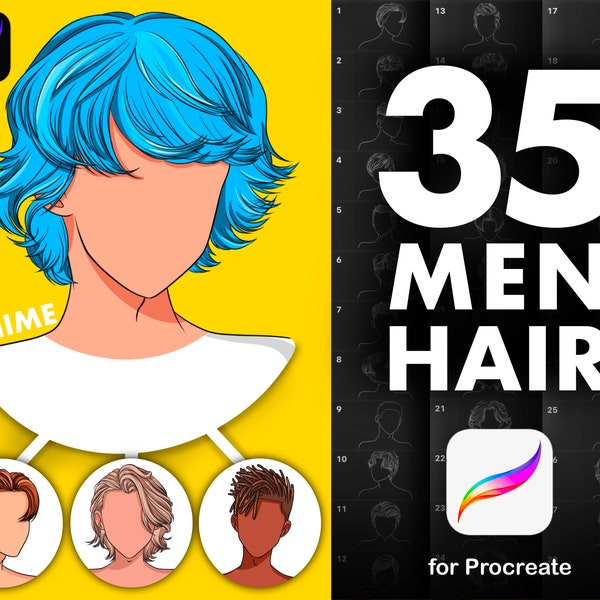 Hairstyles Male Anime - Etsy