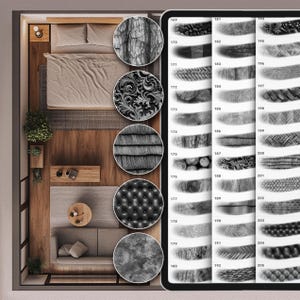 Procreate Interior Texture Brushes. Procreate Architecture Brushes. Procreate Wood, Stones ...