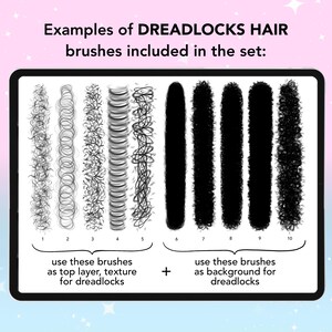 Procreate Hair Brushes. Procreate Dreadlocks Brushes - Etsy