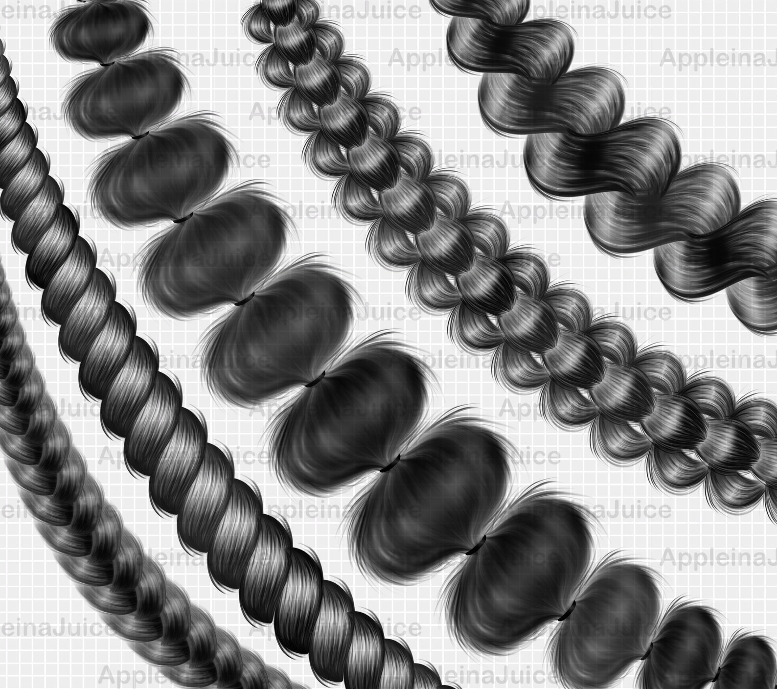 Procreate Hair Brushes. Procreate Braids Brushes. Procreate - Etsy