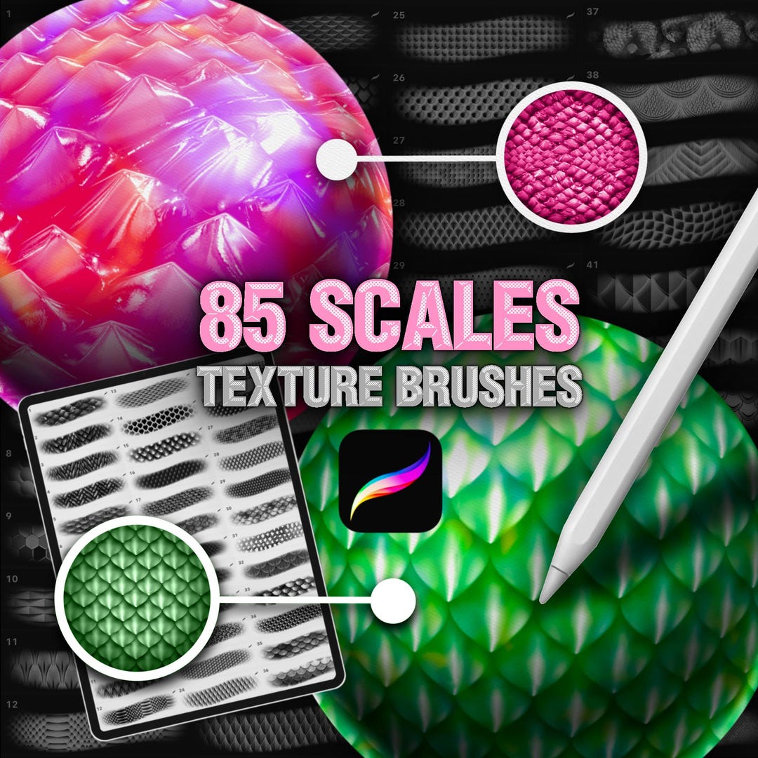 Procreate Scale Texture Brushes, Fish and Snake Skin Brushes - Etsy