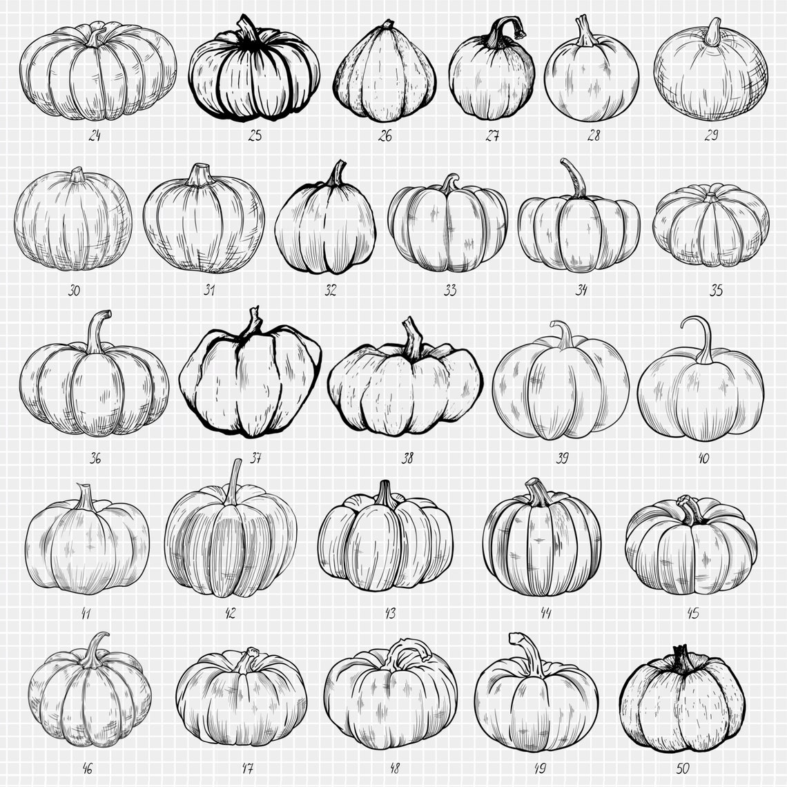 Procreate Pumpkin Stamp Brushes. Procreate Halloween. - Etsy