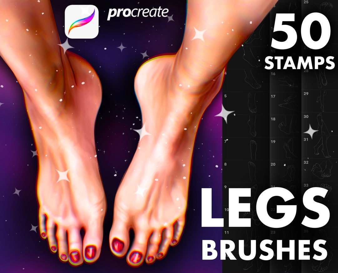 Procreate Feet Legs Stamp Brushes, Procreate Girl Leg, Procreate Body ...