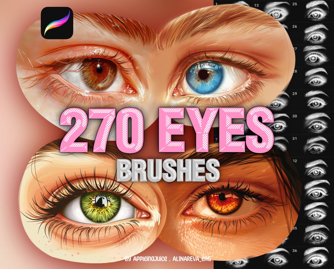 Procreate Eye Brushes. Procreate Female Eyes. Procreate Realistic ...