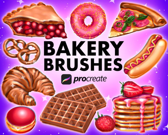 Procreate Bakery Brushes. Bakery Procreate Stamps. Procreate - Etsy