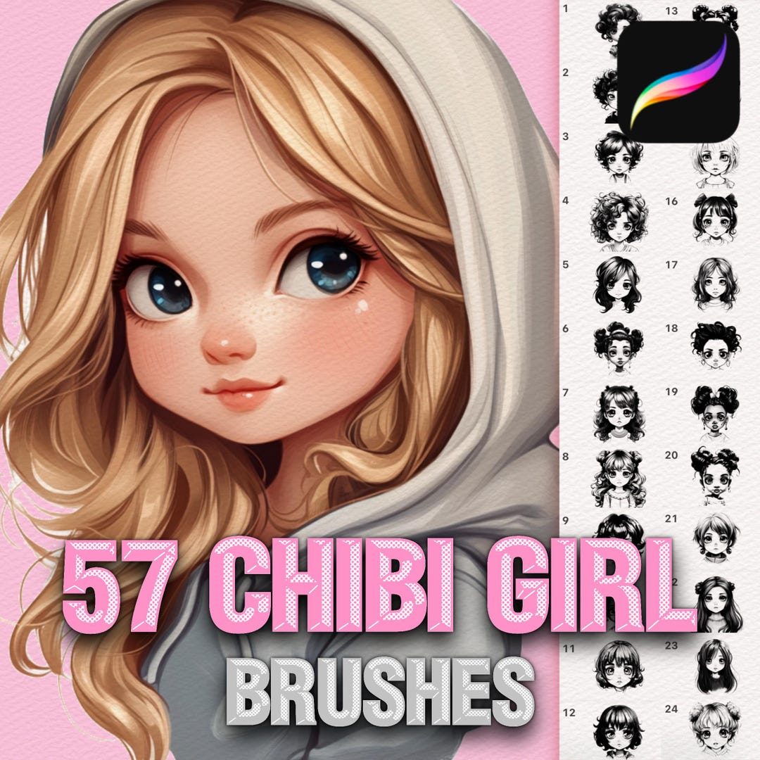 Procreate Chibi Brushes. Procreate Female Brushes. Procreate Anime ...