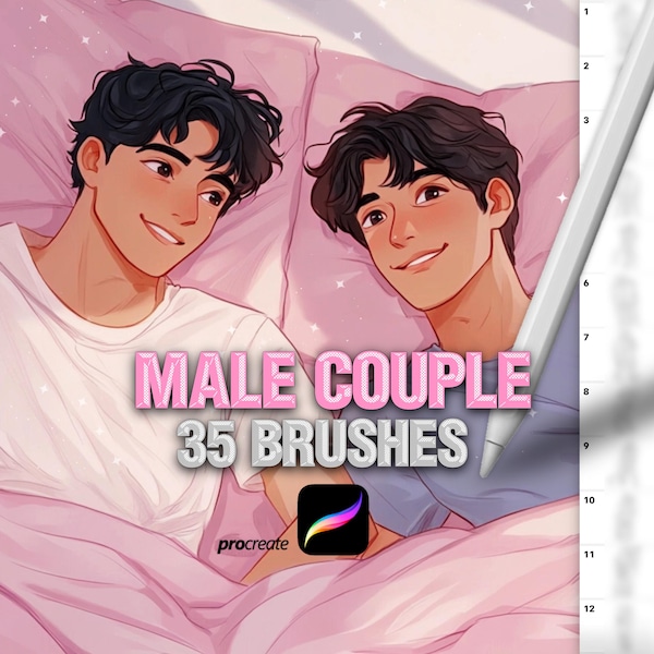 Gay Male Cartoon - Etsy UK