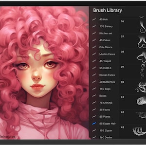 Procreate Hair Brushes, Procreate Hairstyle Stamps, Procreate Edges ...