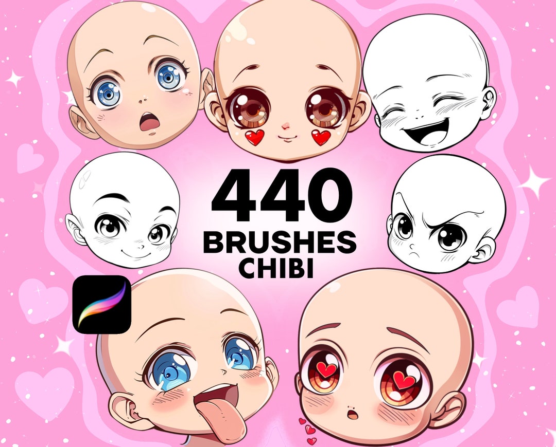 Procreate Chibi Brushes. Procreate Chibi Emotion Stamps. Procreate ...