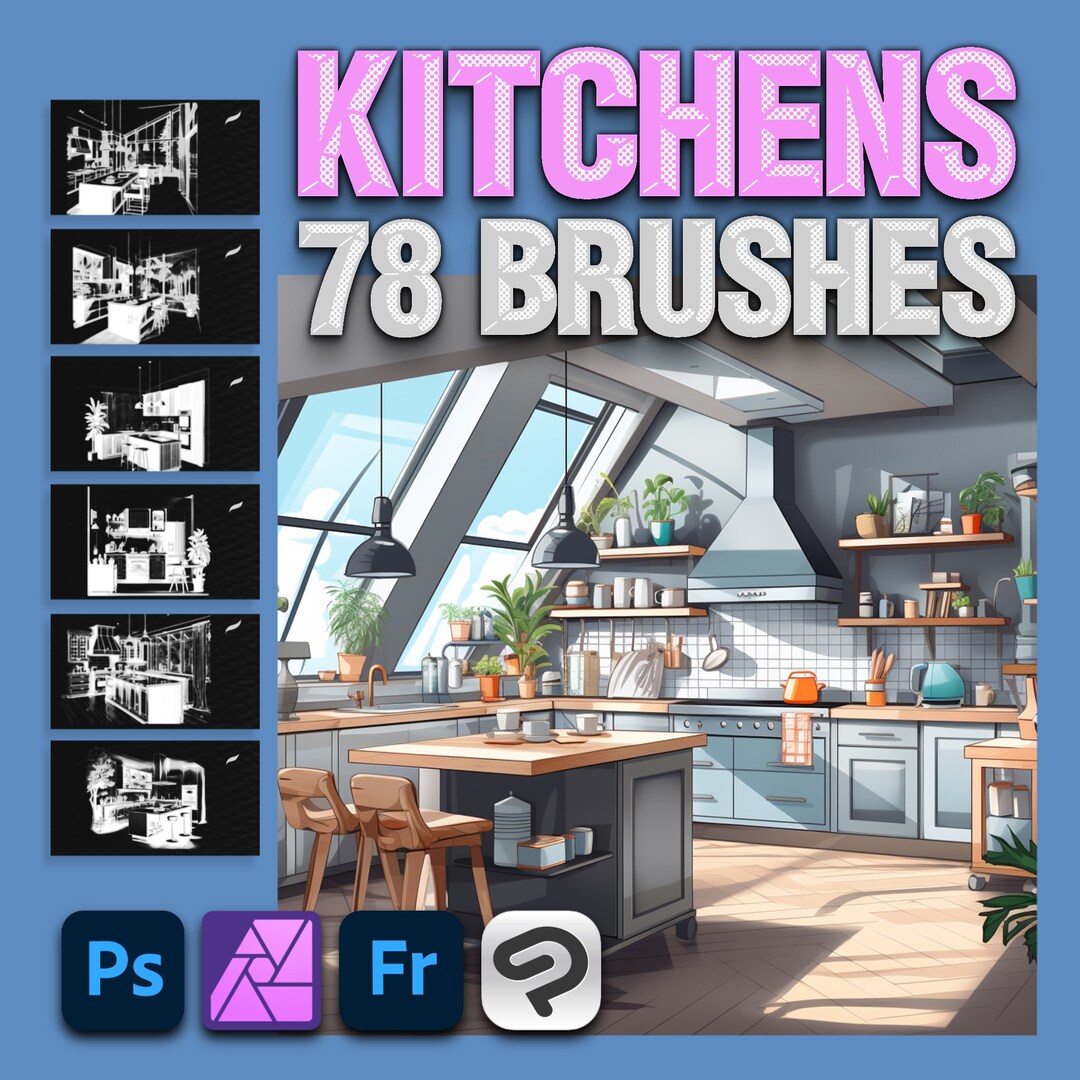Photoshop Interior Brushes. Photoshop Kitchen Brushes. Photoshop Rooms ...