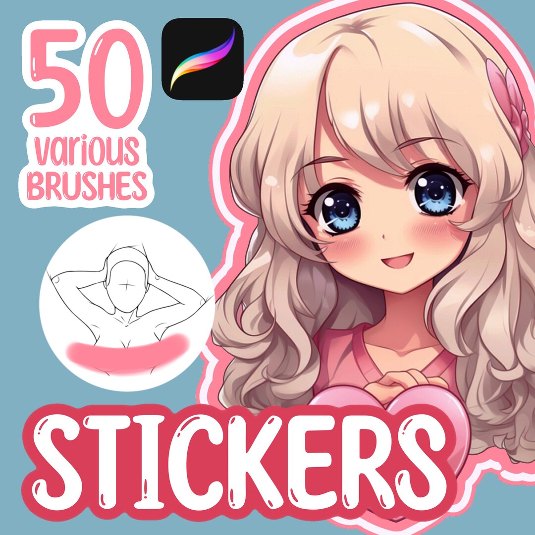 Procreate Stickers Brushes. Procreate Portrait Brushes. Procreate ...
