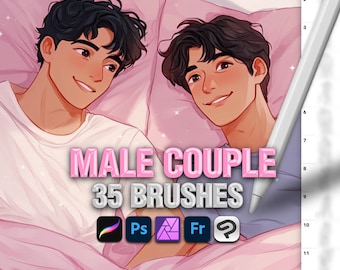 Photoshop Male Body Poses Brushes. Digital Brushes, Clip Studio Paint ...