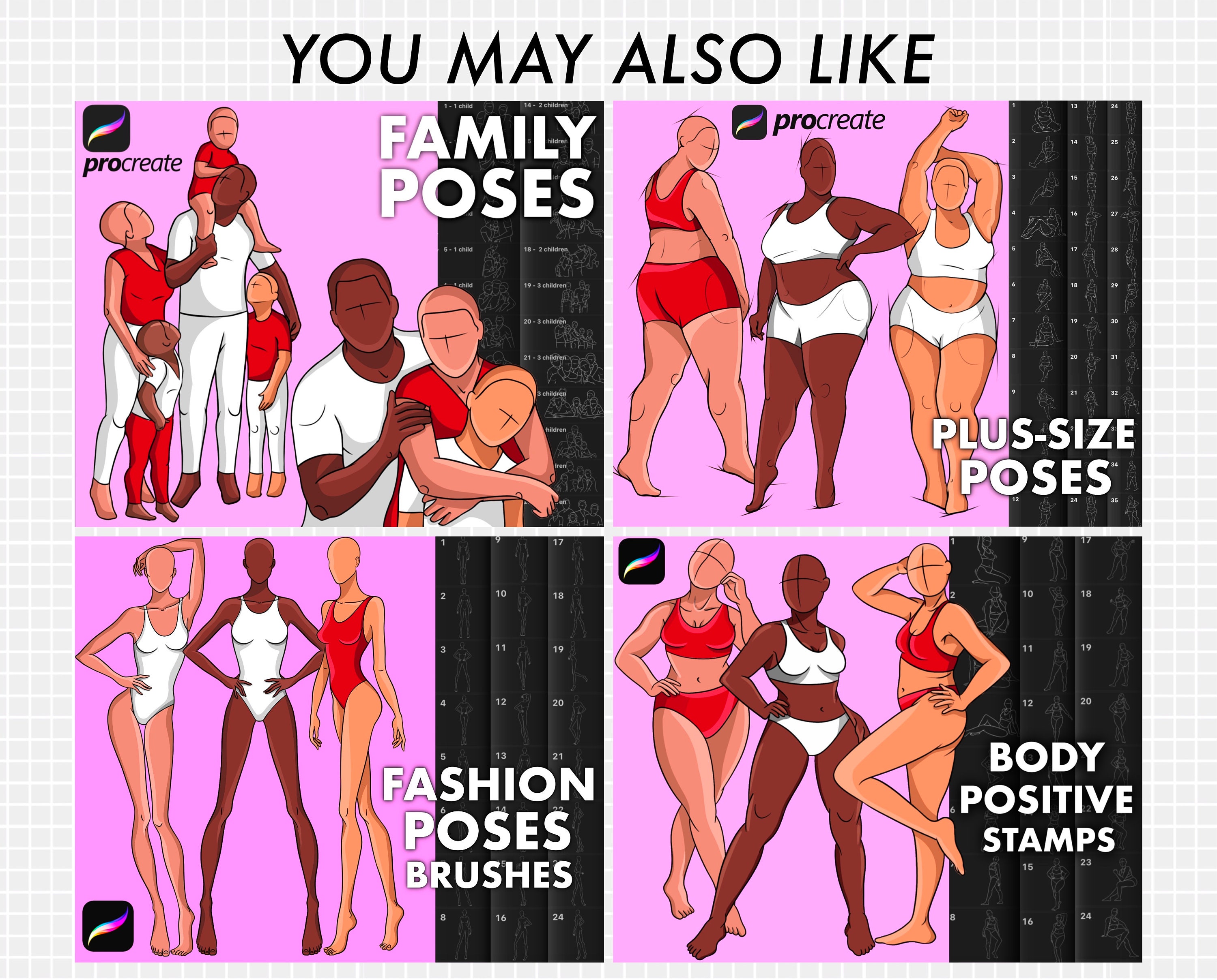 Procreate Yoga Poses Brushes. Procreate Pose Stamp Brushes. - Etsy