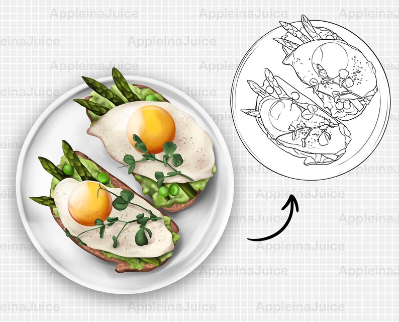 Procreate Food Brushes. Procreate Breakfast Stamps. Procreate - Etsy