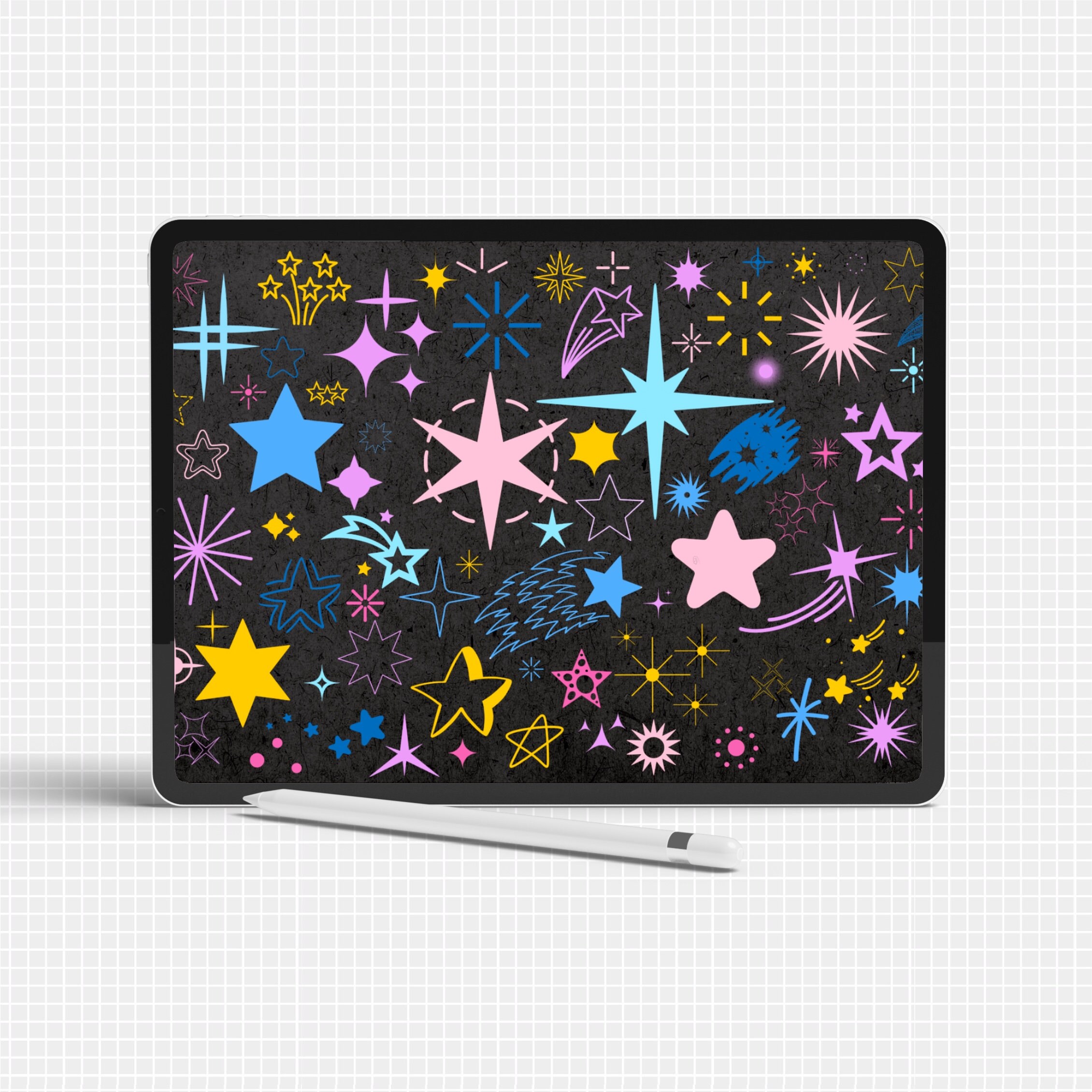 Procreate Star Stamps. Digital Stars. Doodles Galaxy and | Etsy