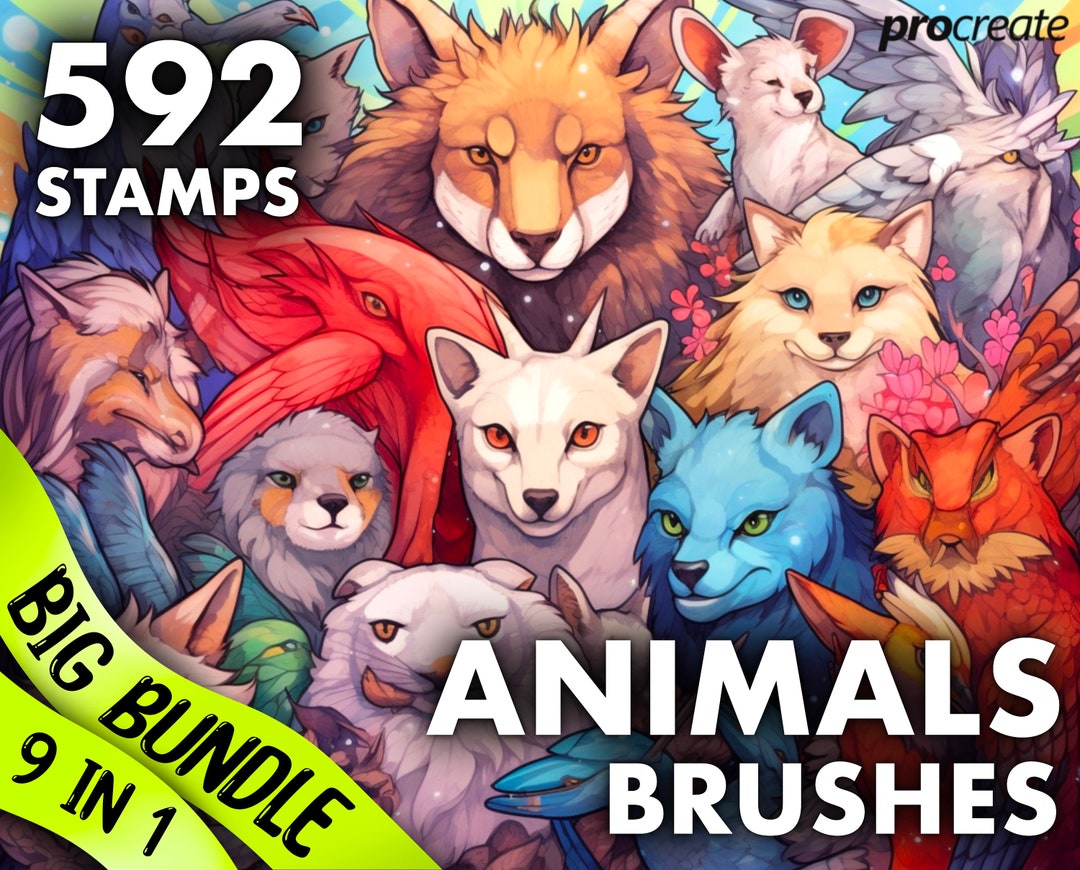 Procreate Animals, Procreate Cat, Dog, Snakes, Horses, Fish, Butterfly ...