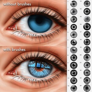 Procreate Eye Brushes. Procreate Eyes Iris Stamps. Procreate Female ...