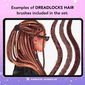 Procreate Hair Brushes. Procreate Dreadlocks Brushes - Etsy Canada