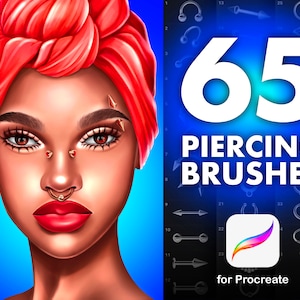 Procreate Piercing Brushes. Procreate Portrait. Procreate - Etsy