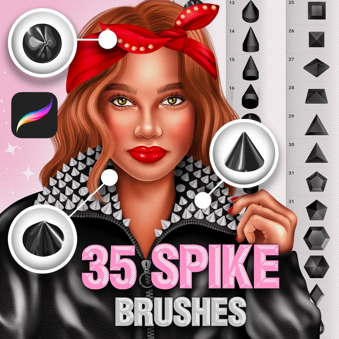 Procreate Spikes Brushes. Procreate Clothes, Fabric, Fashion, Clothing ...