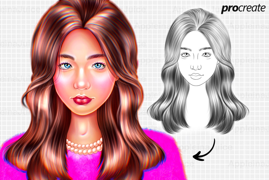 Procreate Face Stamp Brushes. Procreate Face. Procreate - Etsy