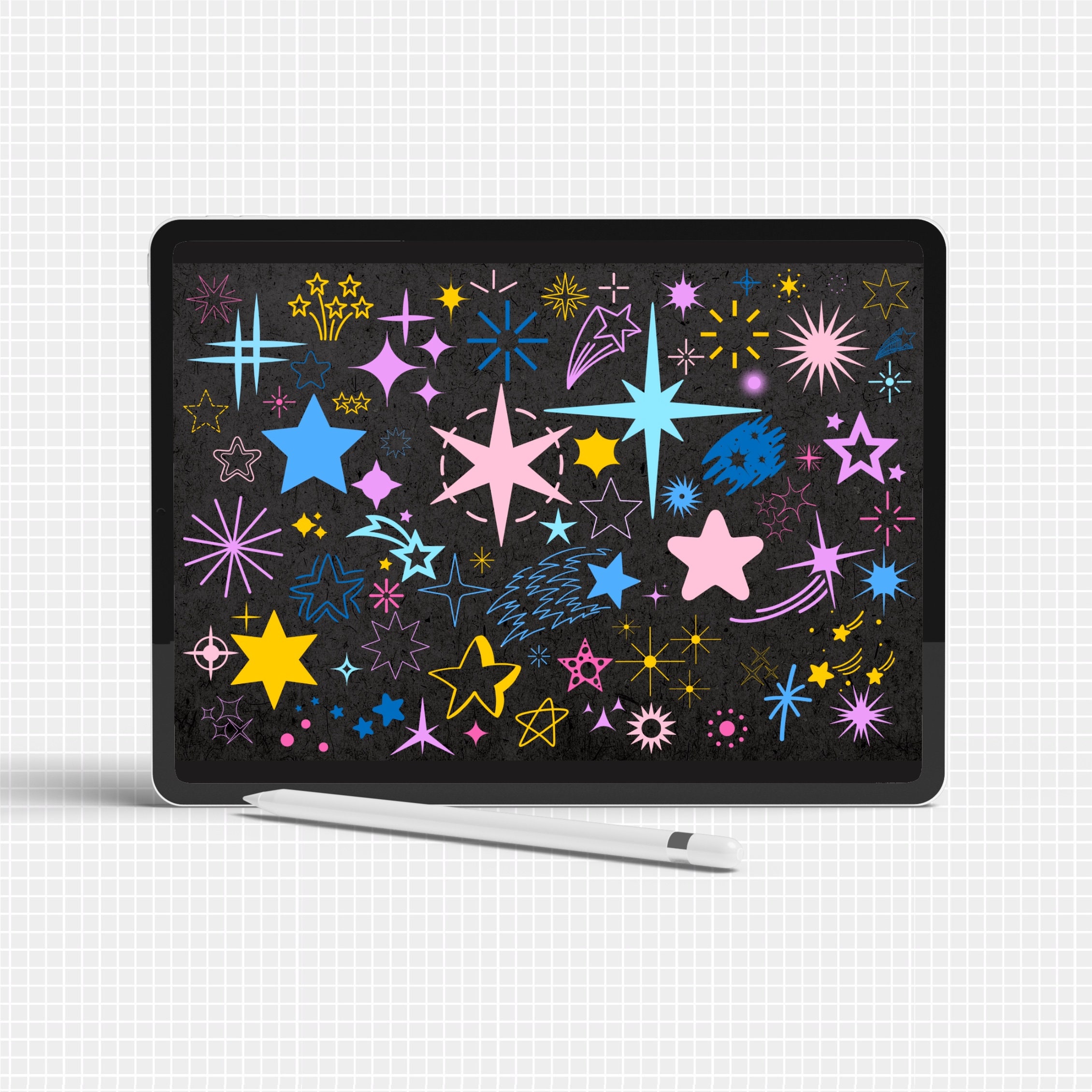 Photoshop Star Stamps. Digital Stars. Doodles Galaxy and - Etsy