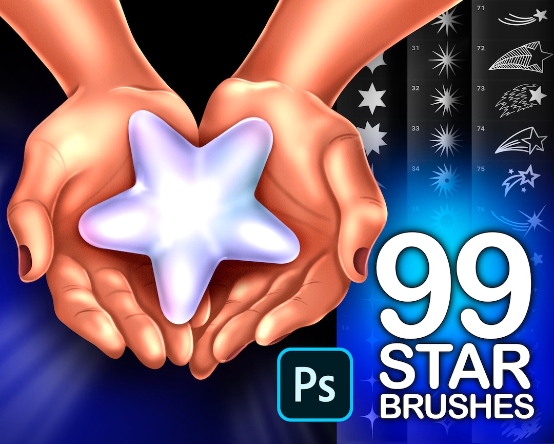Photoshop Star Stamps. Digital Stars. Doodles Galaxy and Sparkles ...