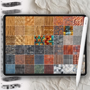 Procreate Interior Texture Brushes. Procreate Architecture Brushes. Procreate Wood, Stones ...