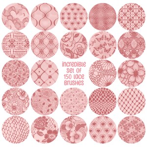 Procreate Lace Brushes. Procreate Fabric Brushes. Photoshop Lace ...