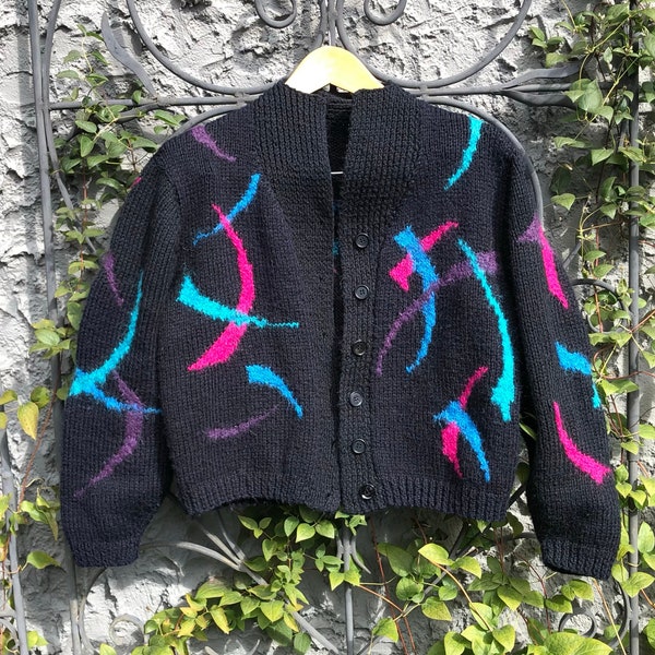 Neon Knit Cardigan - Etsy