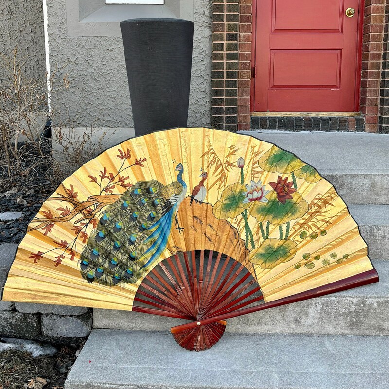 Hand Painted Fan - Etsy UK