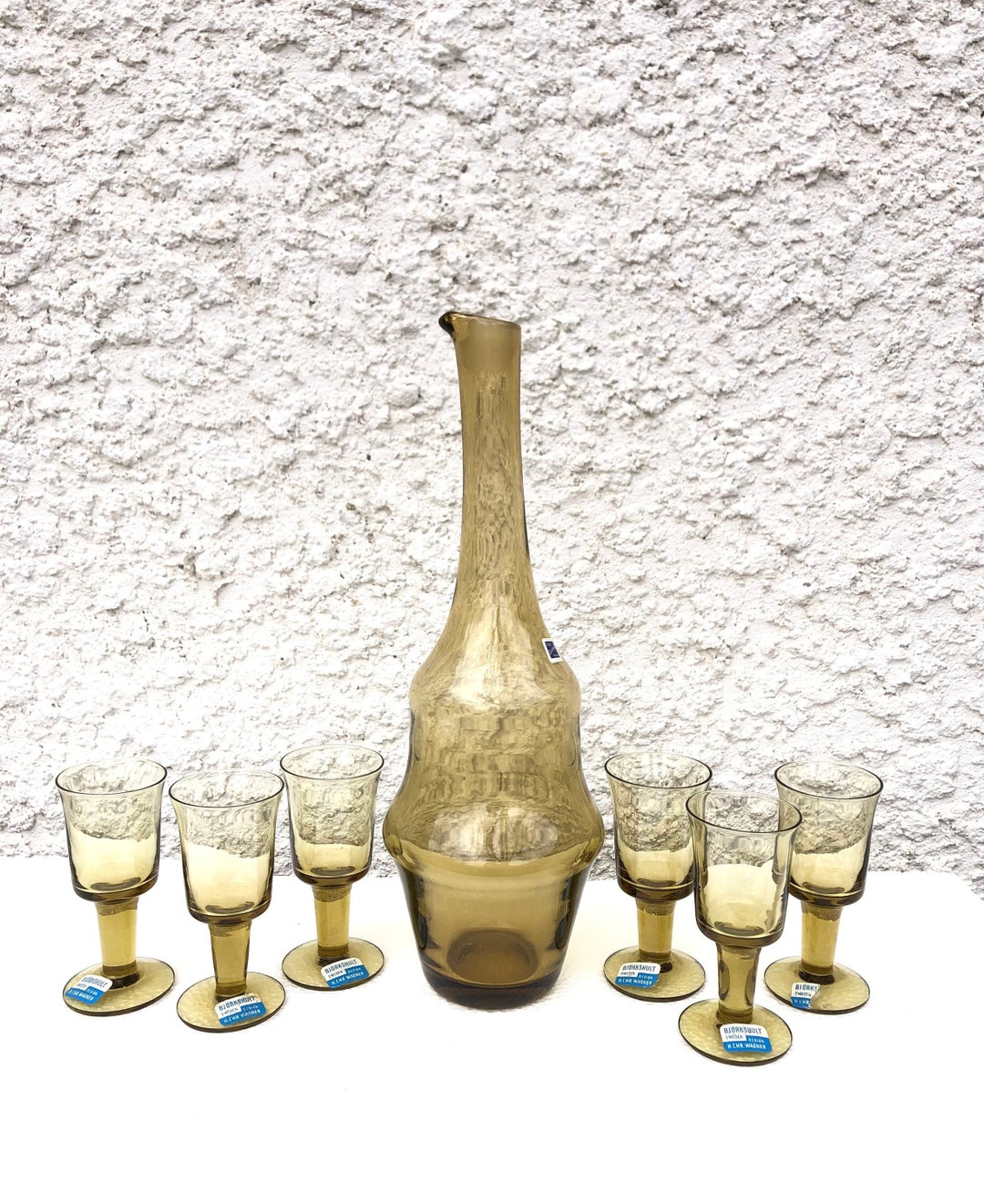 MCM Bjorkshult (sweden) Decanter/ Liqueur Set Hans CHR Wagner Design - Etsy