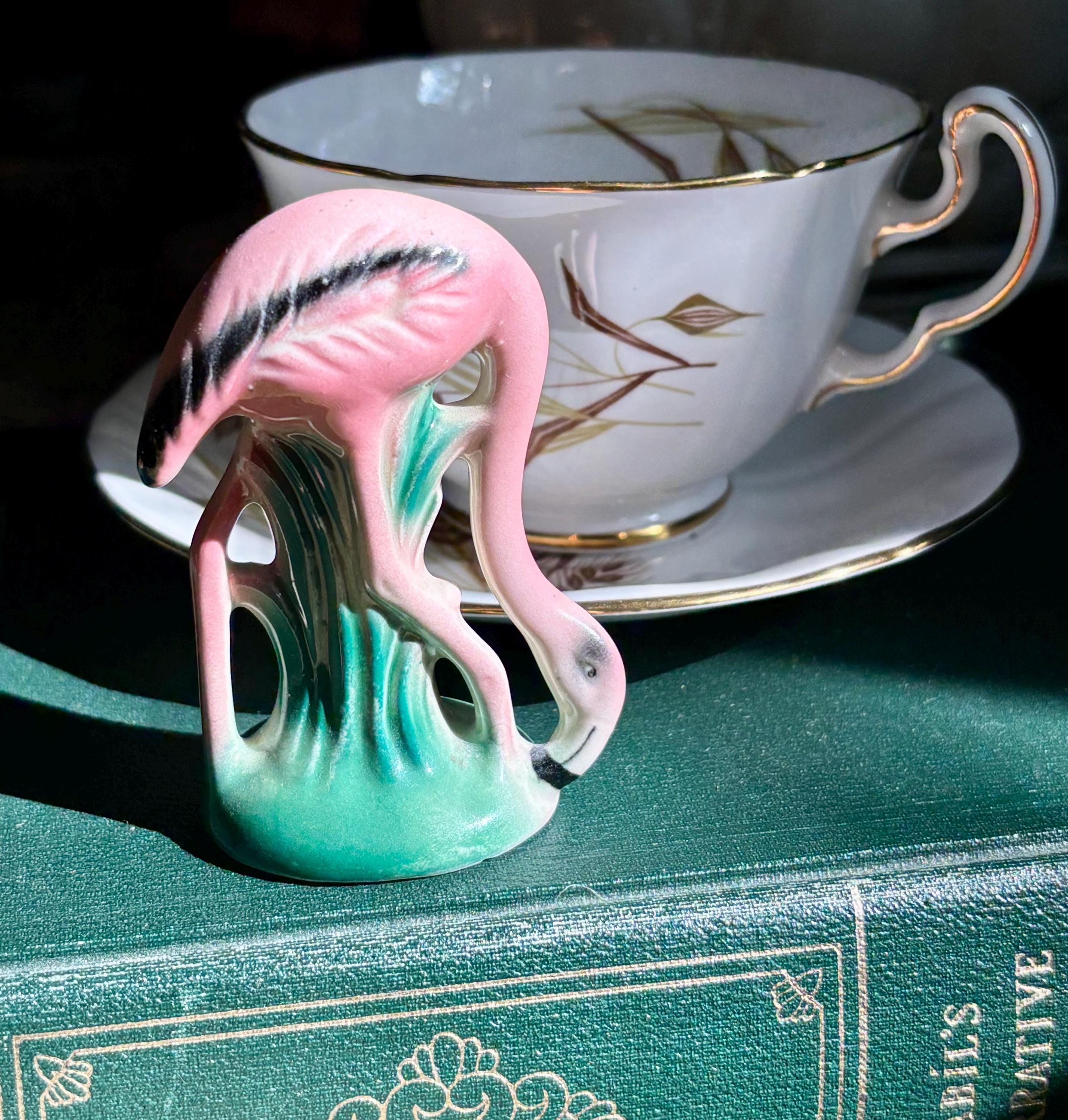 Vintage Mid Century Flamingo Figurine. (japan, 3 Inch Mini. Hand ...