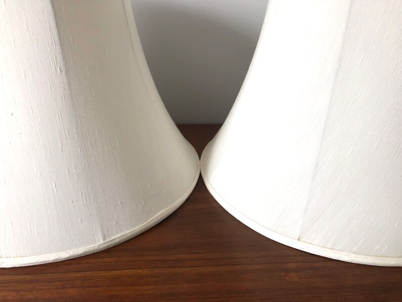 Classic White Bell Shaped Lamp Shade PAIR 13 Inch Tall raw - Etsy