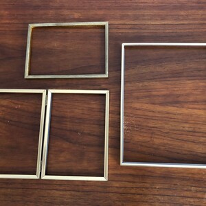 Vintage Embossed Brass/ Metal Photo Frames Set of 3~ (8 By10 Inches & 5 ...