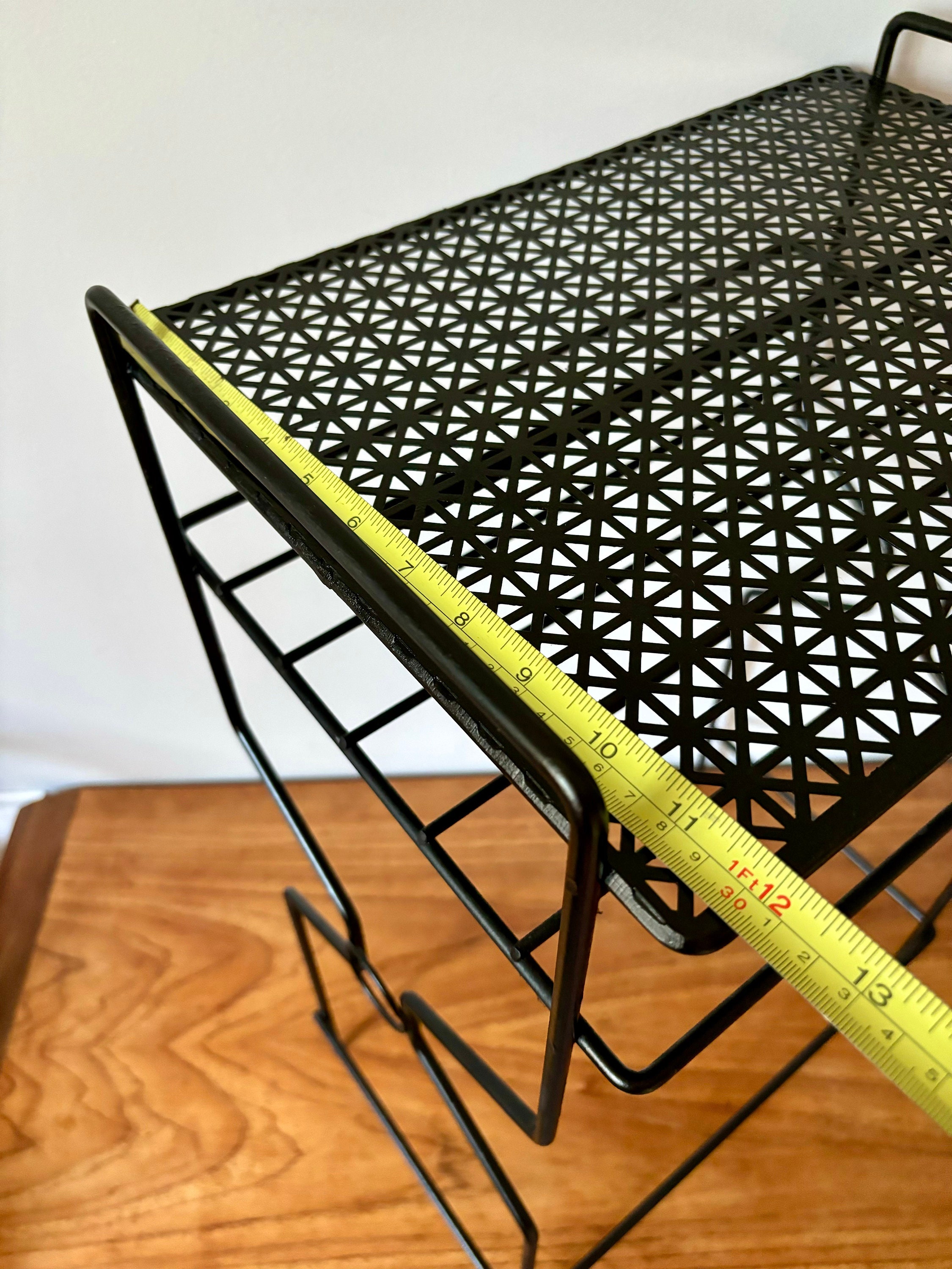 MCM Atomic Era/ Space Age Metal Side Table/ Telephone Table With Shelf ...