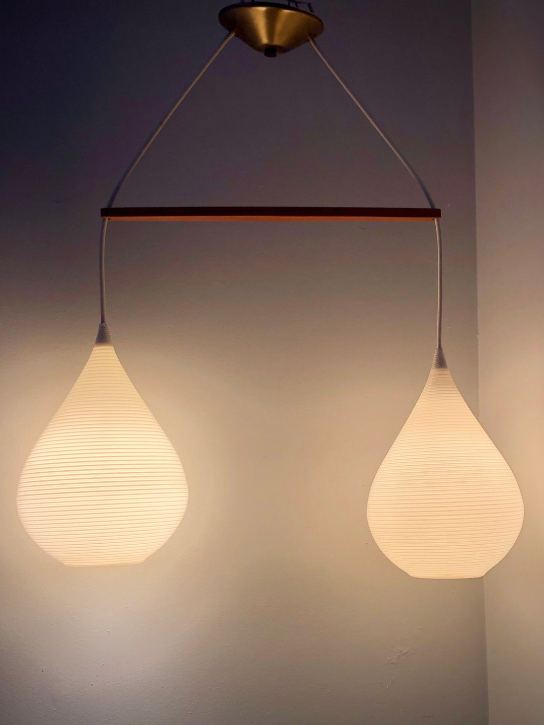 Vintage MCM Atomic Era Heifitz Rotaflex Double "teardrop" Pendant ...