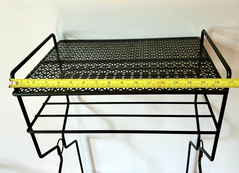 MCM Atomic Era/ Space Age Metal Side Table/ Telephone Table With Shelf ...
