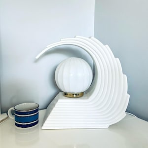 Vintage Wave Lamp~ Post Modern Deco-circa 1970-1980s (13.5 Inch Tall ...