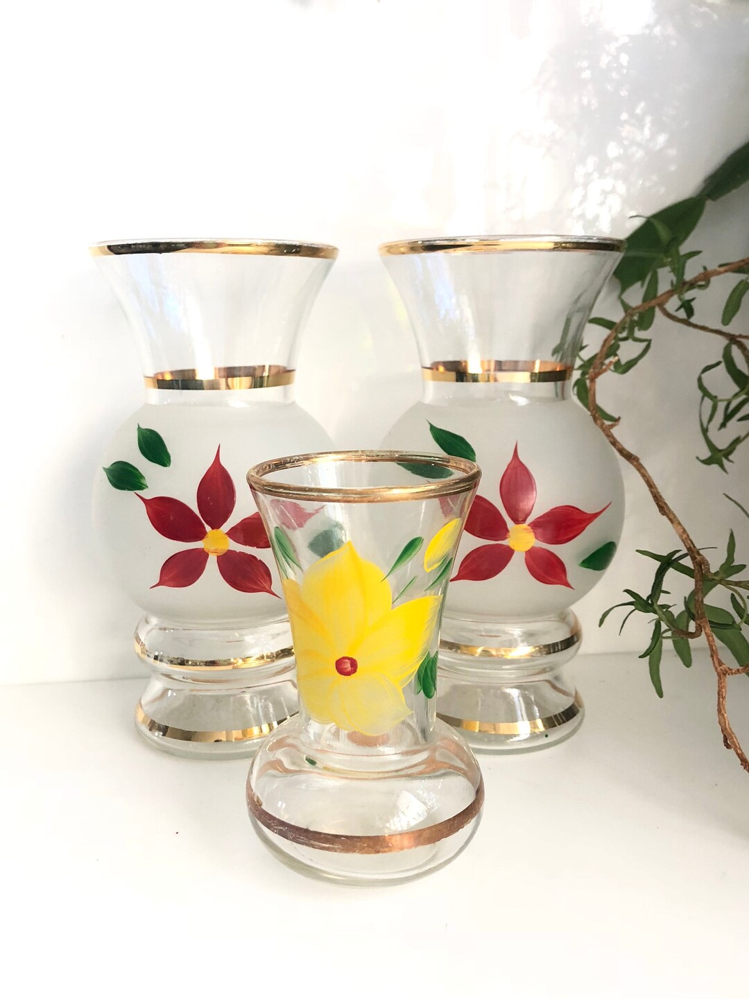 1950s Bartlett Collins Bud Vase-group of 3 (2x 6 Inch/ 1x 4 Inch) - Etsy