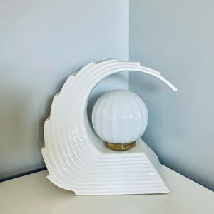 Vintage Wave Lamp~ Post Modern Deco-circa 1970-1980s (13.5 Inch Tall ...