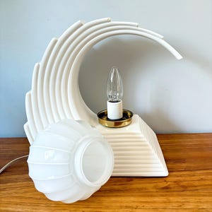 Vintage Wave Lamp~ Post Modern Deco-circa 1970-1980s (13.5 Inch Tall ...
