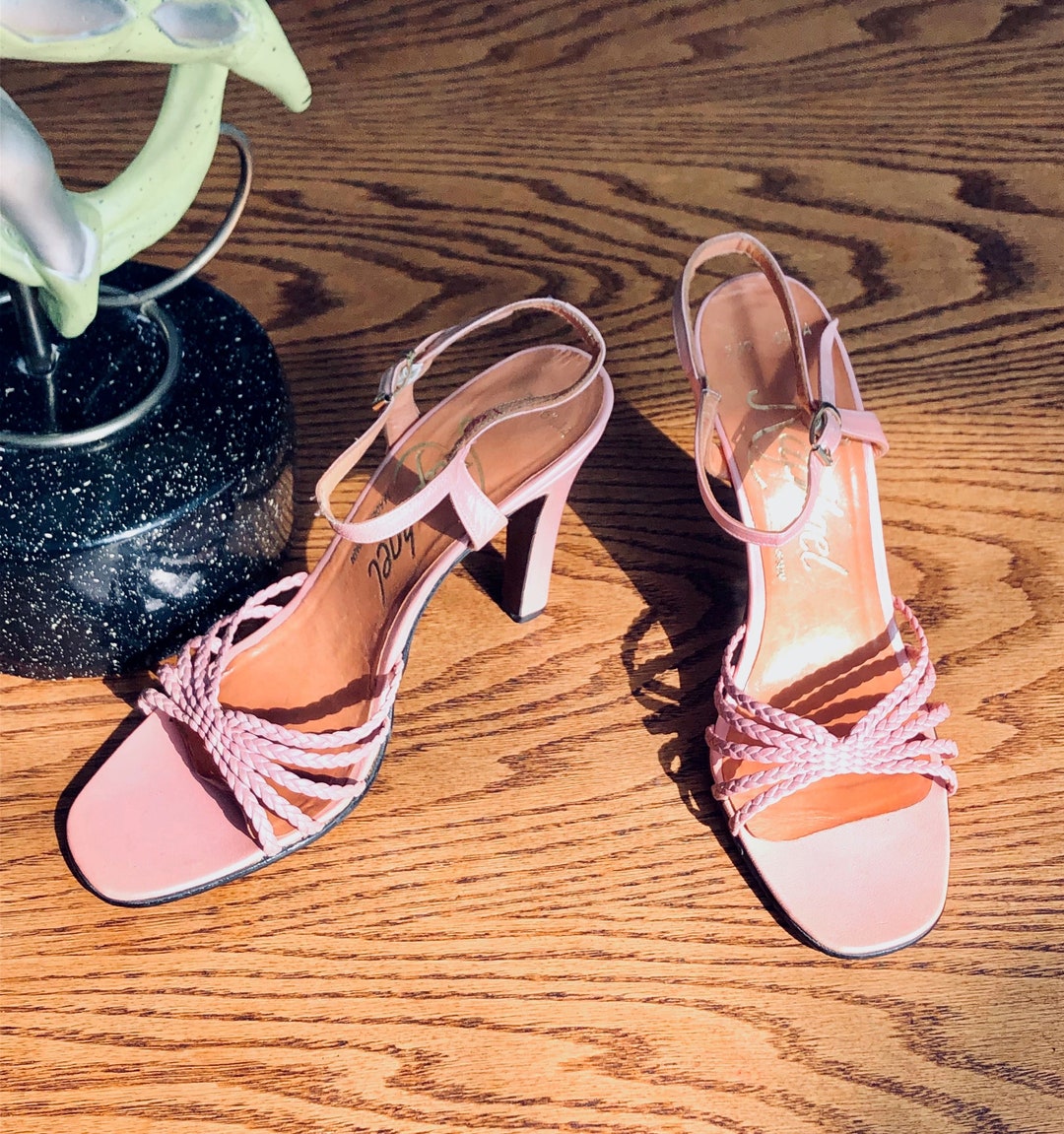 Vintage Raphael (spain) "champagne" Leather Strappy Sandal- Open Toe ...