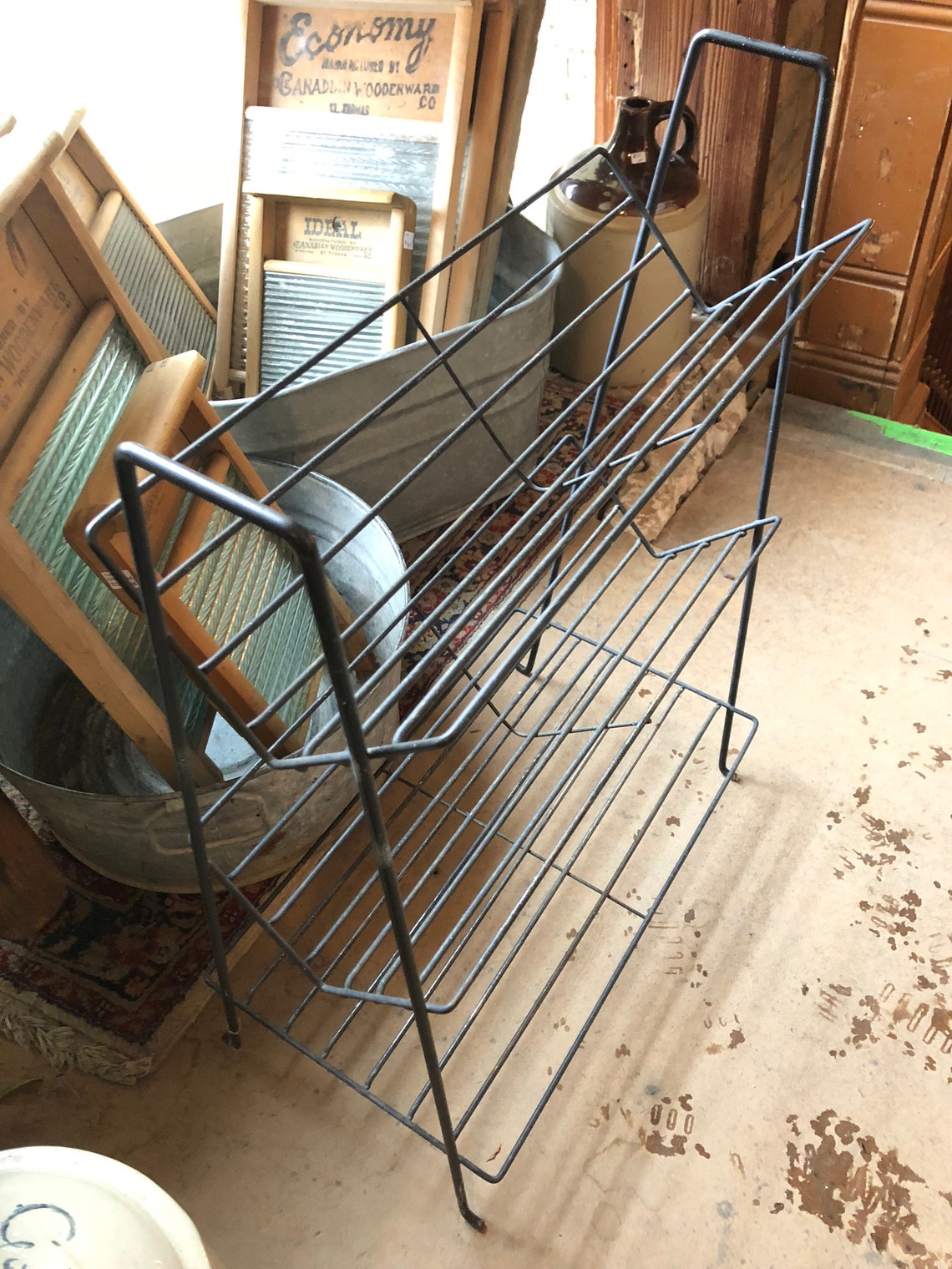 MCM Atomic Era Black Metal Book Stand/ Shelf 1950's - Etsy