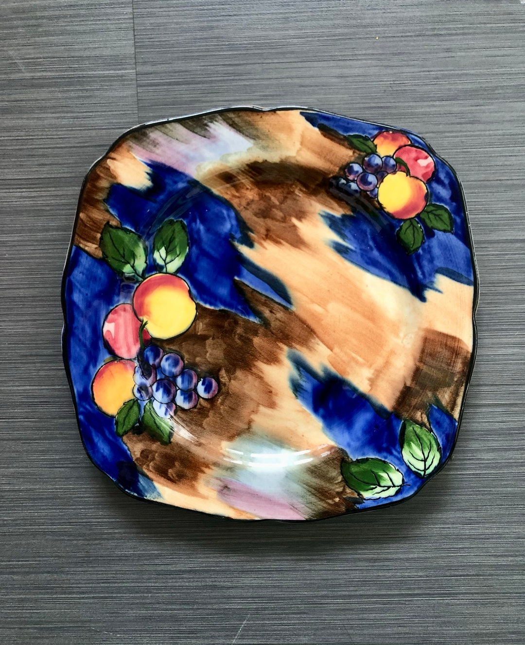 H & K Tunstall (england) "autumn" Hand Painted Art Deco Plate Circa ...