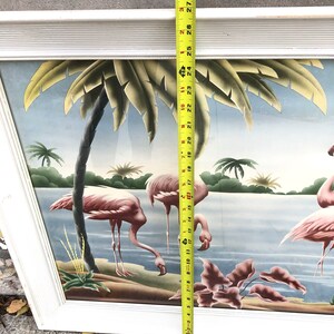 Vintage 1940s Turner Flamingo Print - Art Deco MCM Original Wood Frame ...