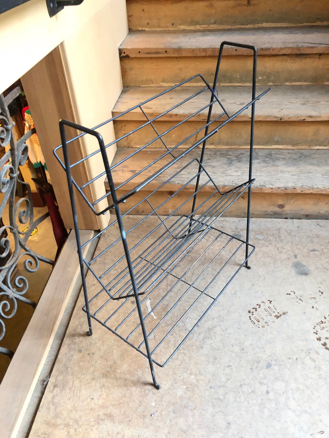 MCM Atomic Era Black Metal Book Stand/ Shelf 1950's - Etsy