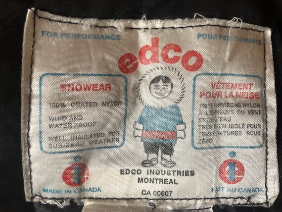 Vintage Edco (Montreal) Ski Jacket 1970's-Early 80's - Gem