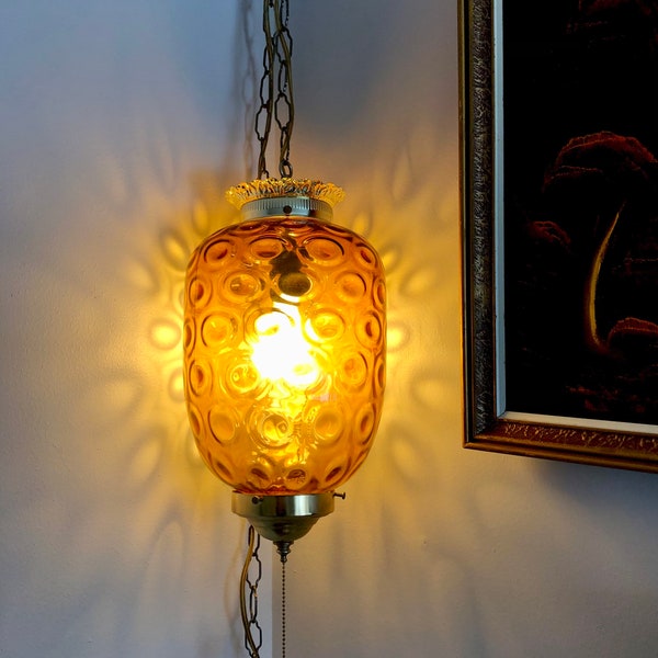 Vintage Swag Lamp - Etsy