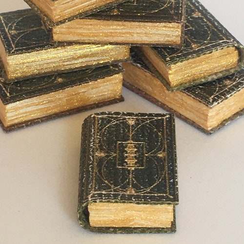 1:12 Scale Antique Style Miniature Book Dollhouse Library - Etsy